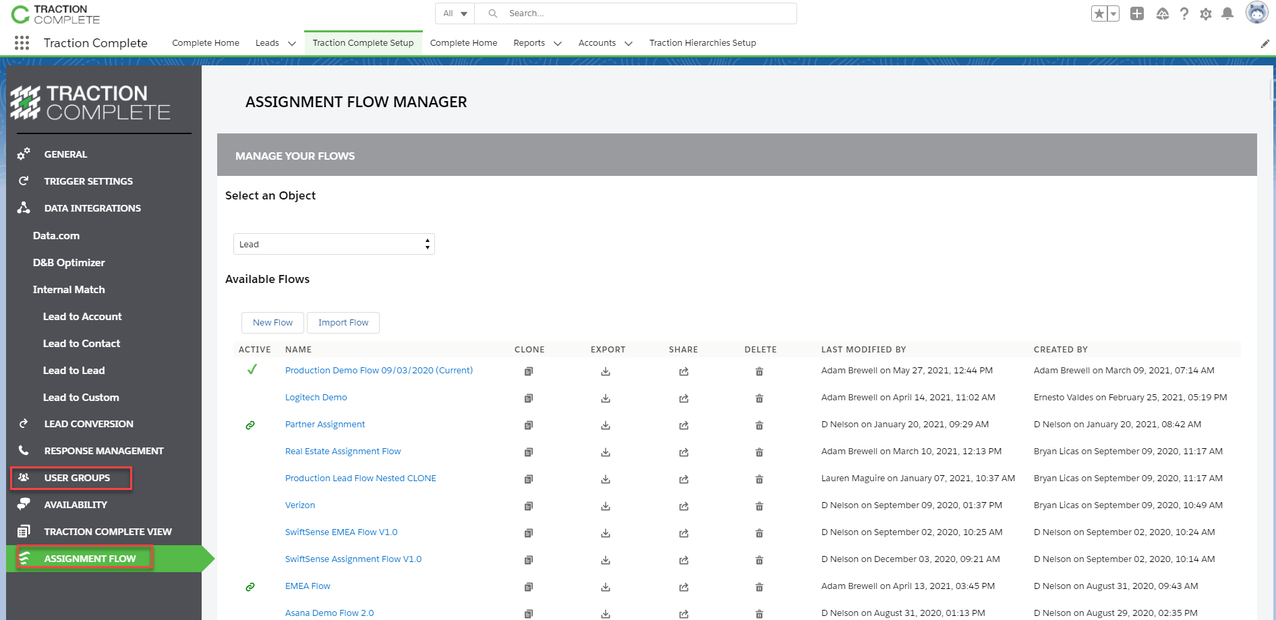 Traction Complete Permission Sets