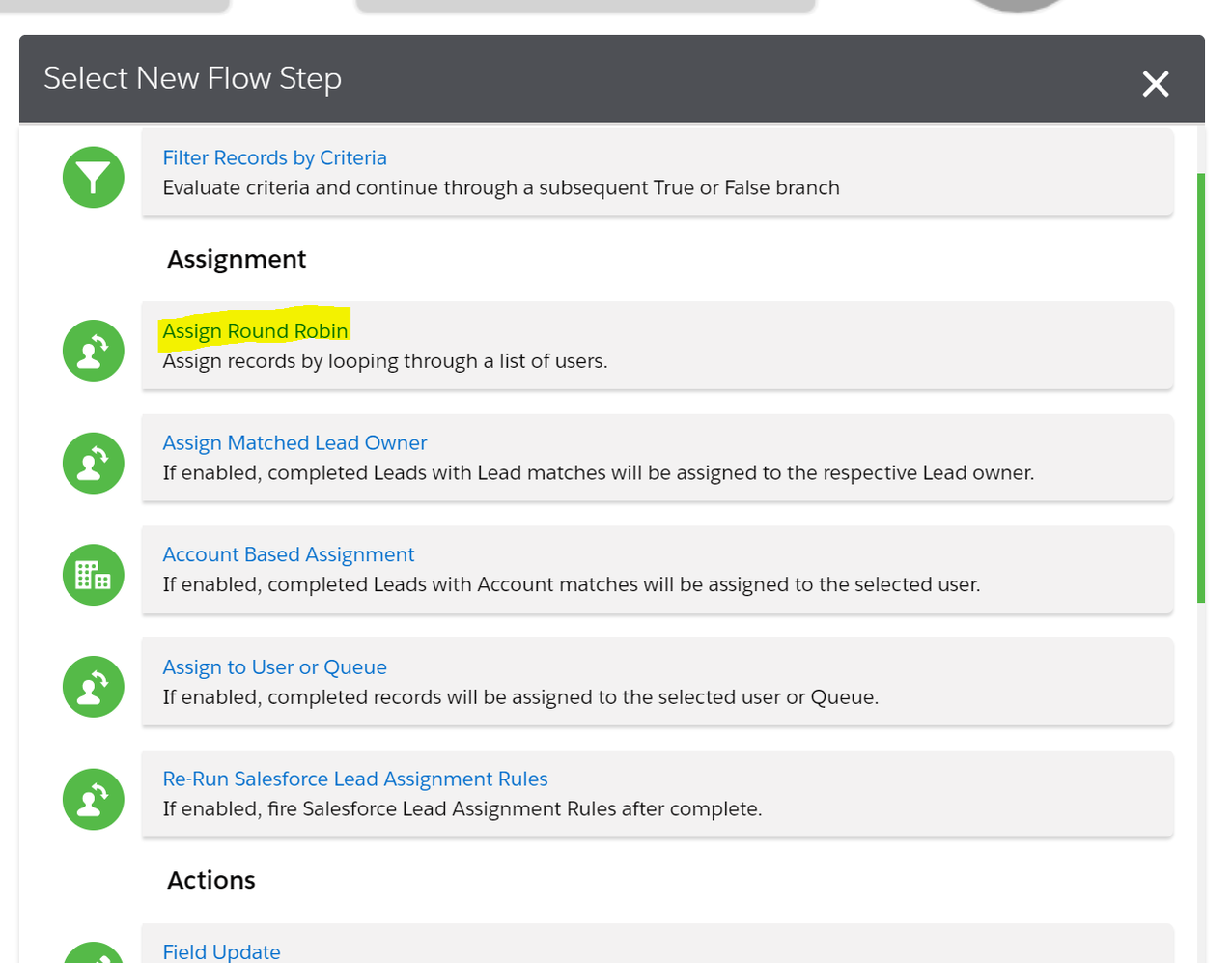 Round Robin Assignment