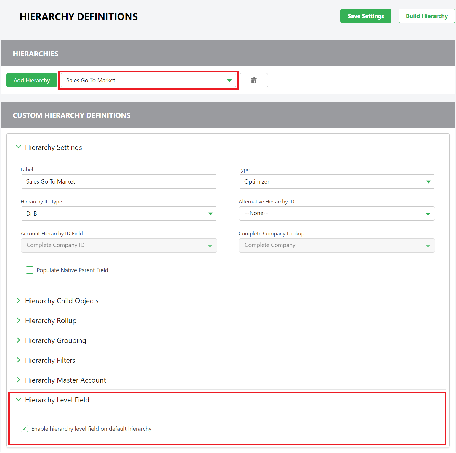Create Hierarchy Level Fields on Accounts