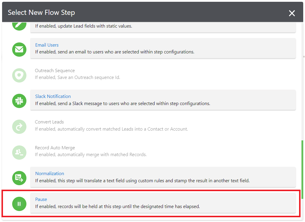 Pause Flow Step
