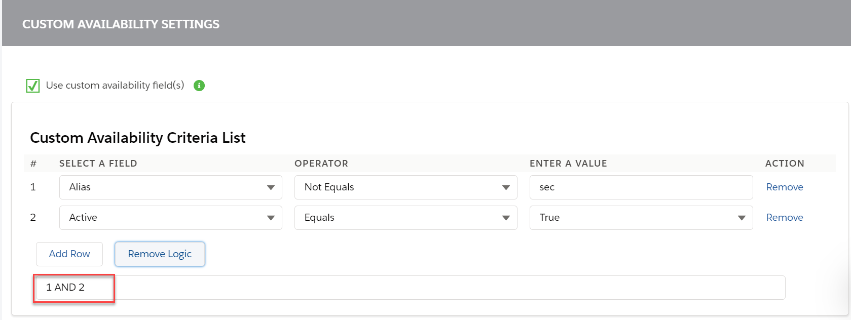 User Availability - Custom Availability & Availability UI Settings
