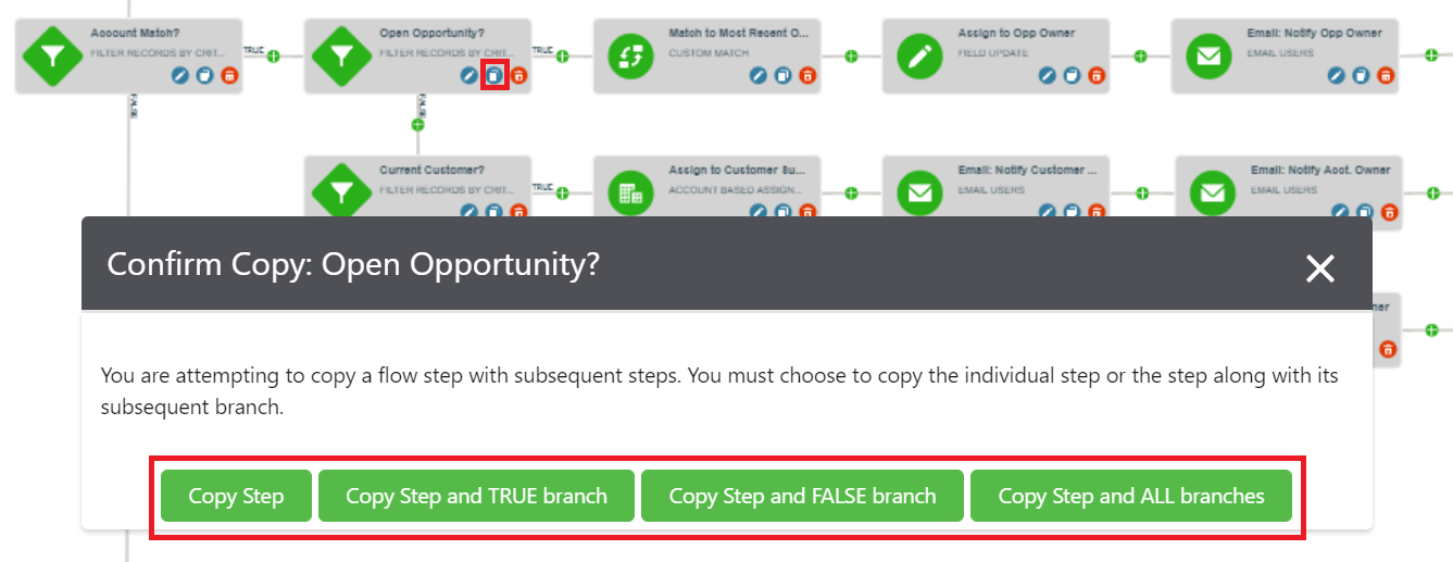Copy and Paste Multiple Steps in the Assignment Flow