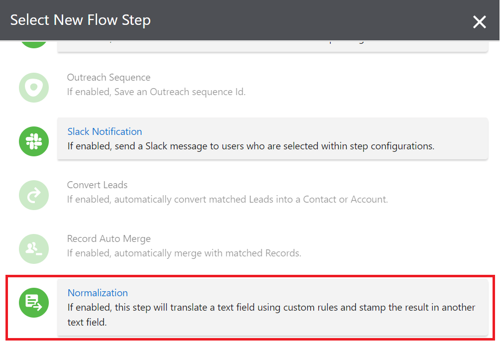 Using the Normalization Feature in a Flow Step