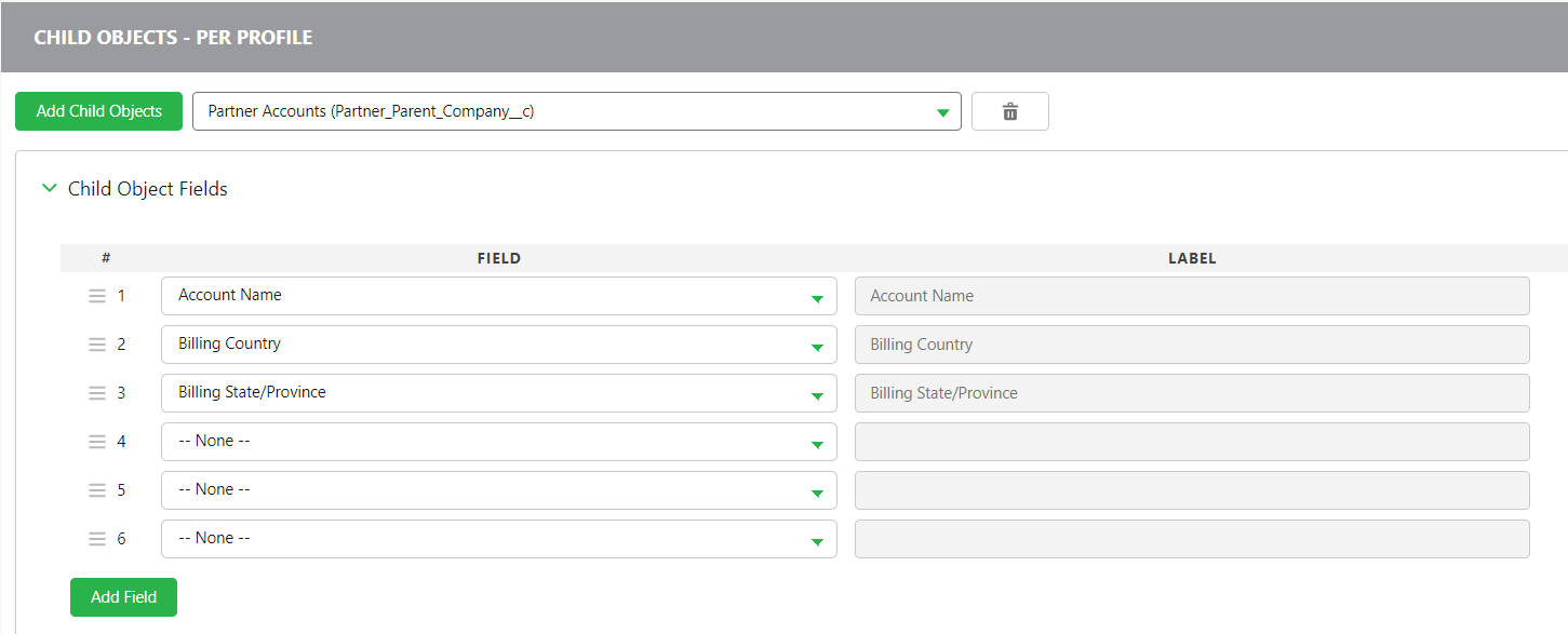 Display Child Object Tabs